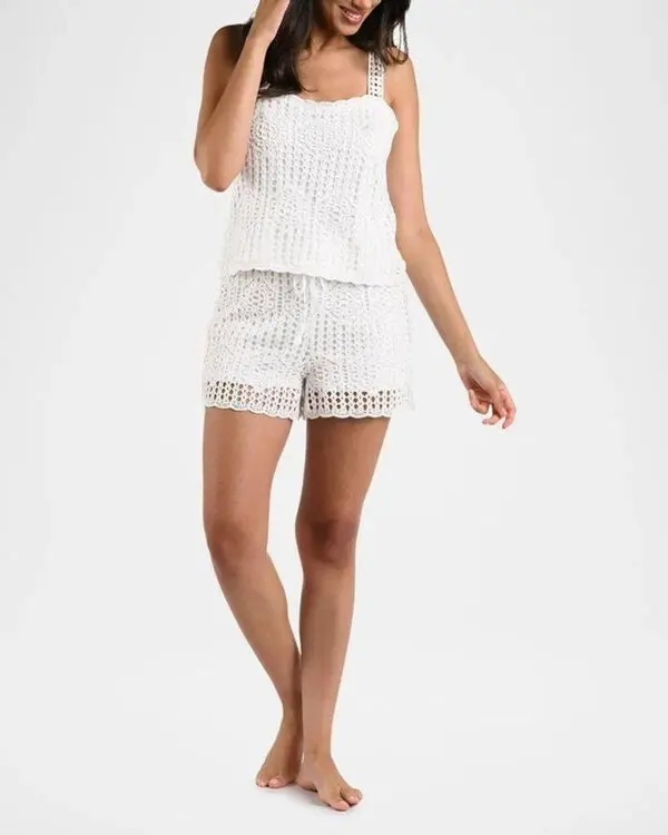 La Blanca Waverly Crochet Tank Top - Ivory