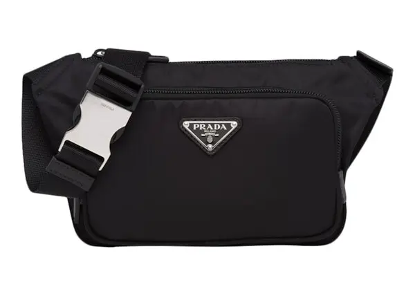 Prada Re-nylon And Saffiano Leather Shoulder Bag - Black