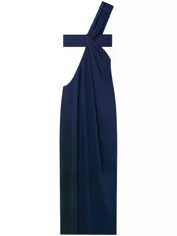 COURREGES Twisted Draped Dress - Blue