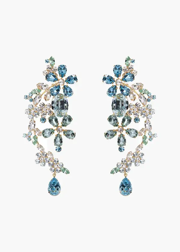 JENNIFER BEHR Bellemy Crystal Stone Drop Earrings - Bluebell