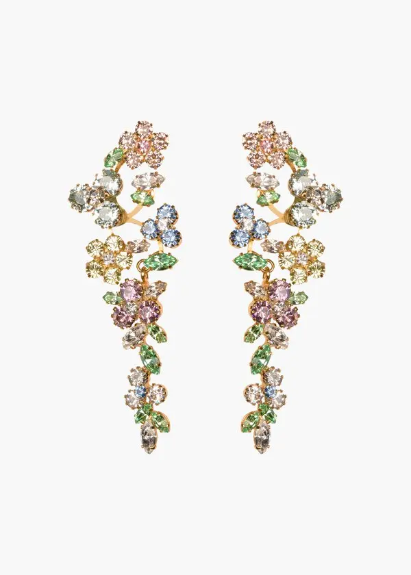 JENNIFER BEHR Daylin Crystal Dangle Earrings - Garden