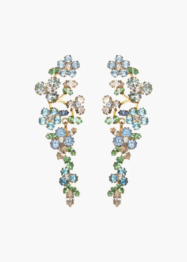 JENNIFER BEHR Daylin Crystal Dangle Earrings - Sky