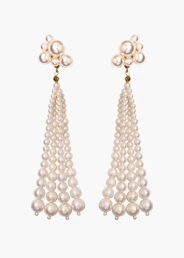 JENNIFER BEHR Charlena Drop Earrings - Pearl