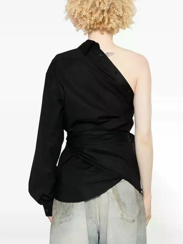Moschino Asymmetric Shirt - Black