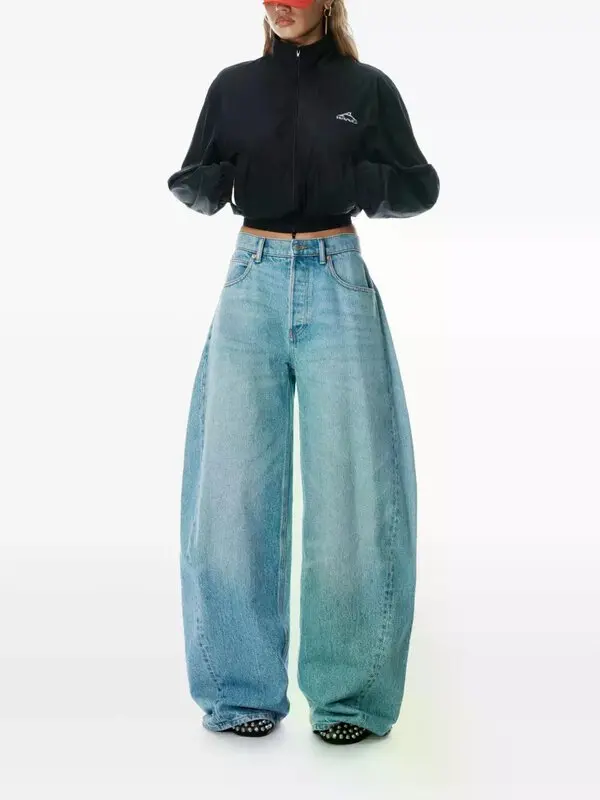 Alexander Wang Graphic-print Wide Leg Jeans