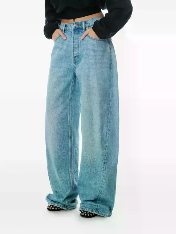 Alexander Wang Graphic-print Wide Leg Jeans