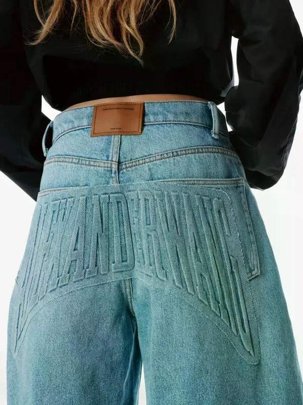 Alexander Wang Graphic-print Wide Leg Jeans