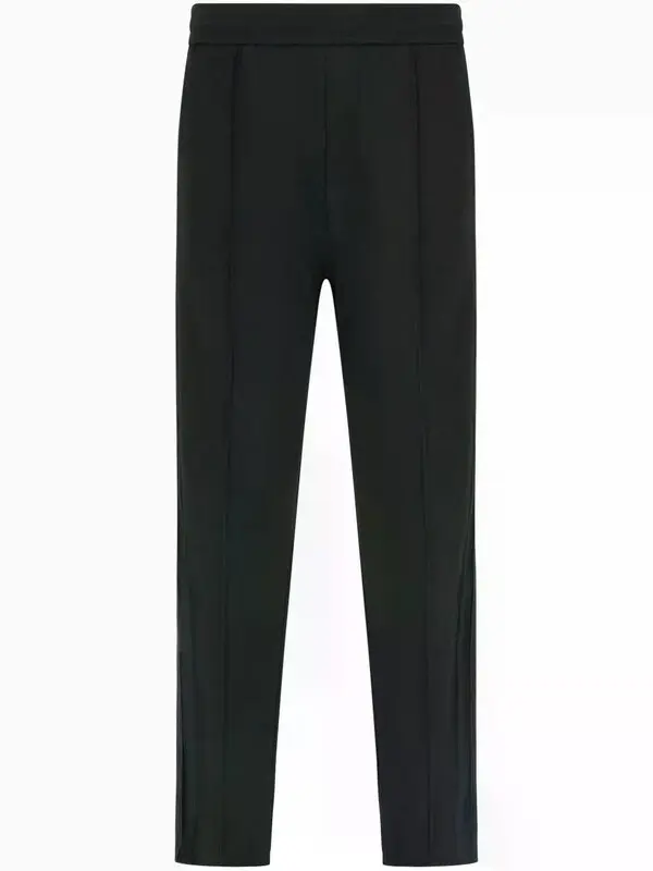 Armani Exchange Pipe-stitch Tapered Trousers - Black