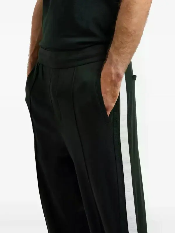 Armani Exchange Pipe-stitch Tapered Trousers - Black