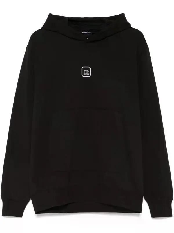 C.P. COMPANY Graphic Print Hoodie - Black