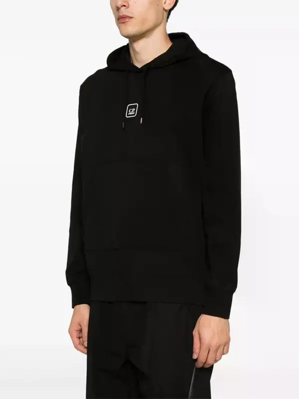 C.P. COMPANY Graphic Print Hoodie - Black