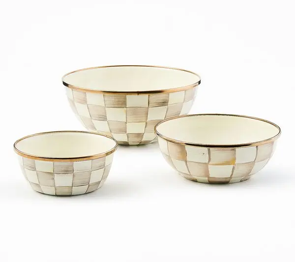 MACKENZIE-CHILDS Set Of 3 Everday Bowls - One-color