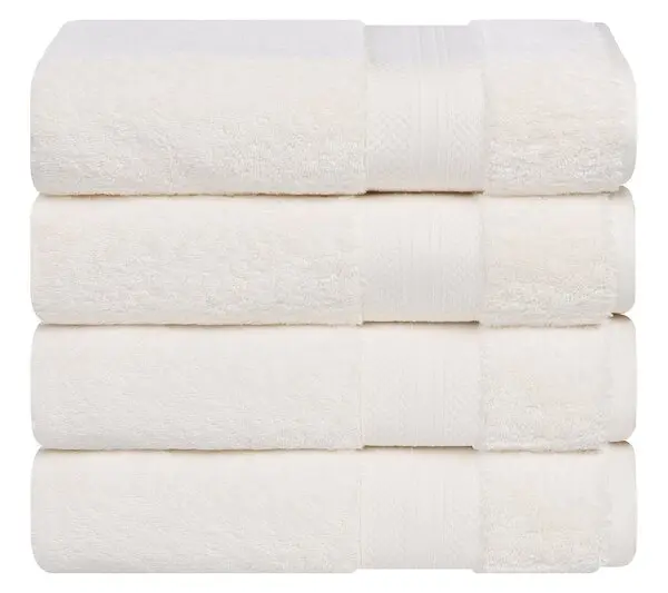 SUPERIOR 4-piece Aria Turkish Cotton Solid Bath Towel Set