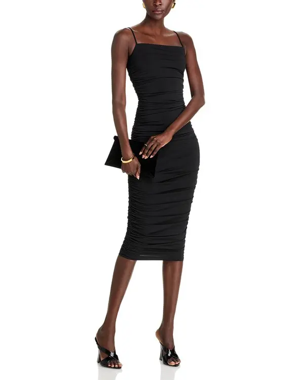 michael kors ruched midi dress Michael Kors Women's Pink Sleeveless Center Ruched Midi Dress Size XS