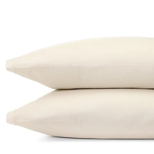 HUDSON PARK COLLECTION Italian Percale Solid King Pillowcase Pair Exclusive - Beige