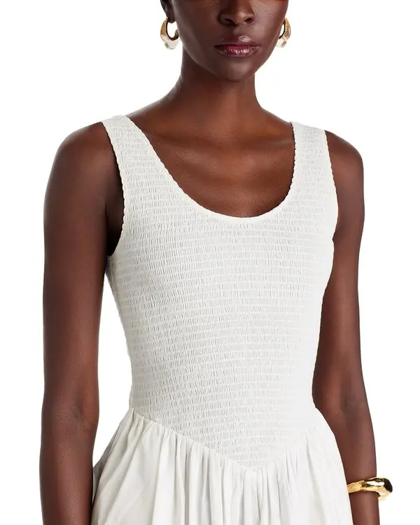 WAYF Dana Smocked Mini Dress