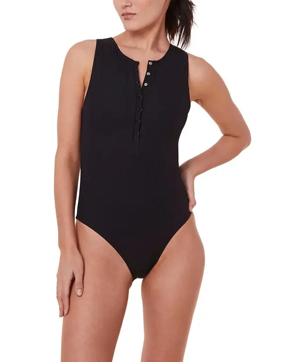 ANDIE Malibu Snap Front One Piece Swimsuit - Black