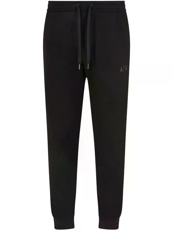 Armani Exchange Logo-embroidered Track Pants - Black