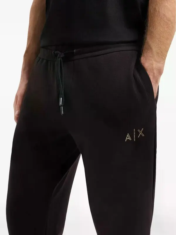 Armani Exchange Logo-embroidered Track Pants - Black