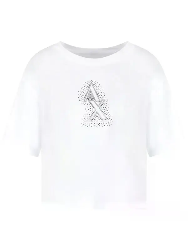 Armani Exchange Logo-embroidered T-shirt - White