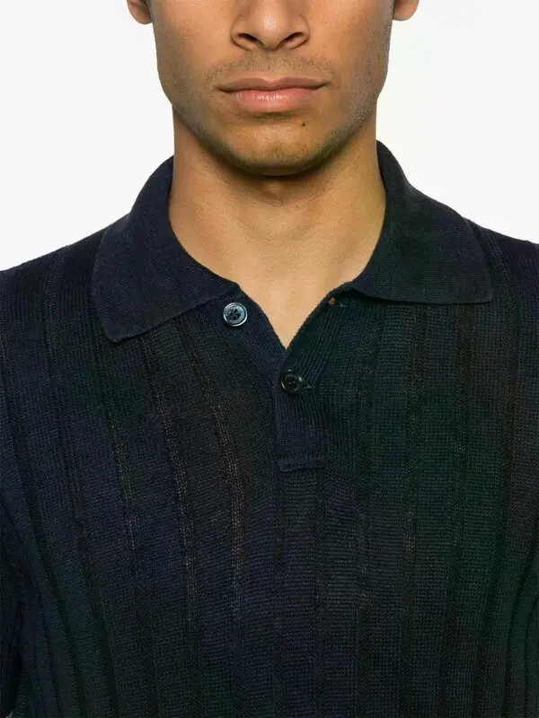 Brunello Cucinelli Ribbed-knit Polo Shirt
