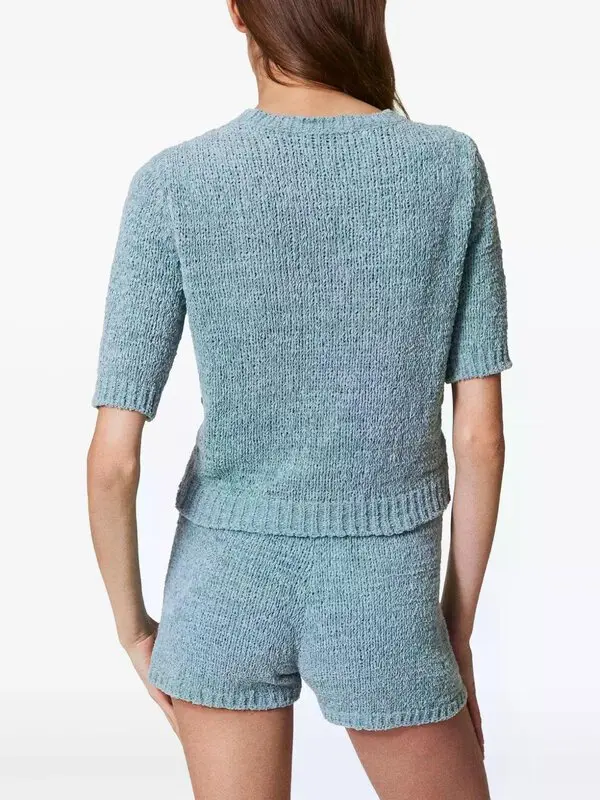 TWINSET Button-detailed Shorts - Blue