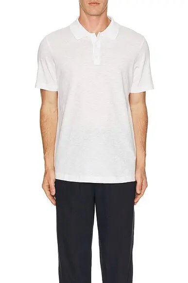 Theory Bron Cotton Polo - White