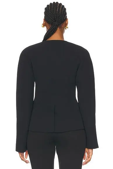 EAVES Gal Polished Crepe Blazer - Black