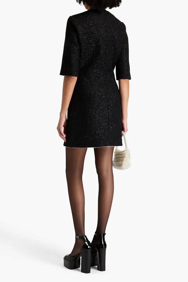 Maje Metallic Tweed Mini Dress