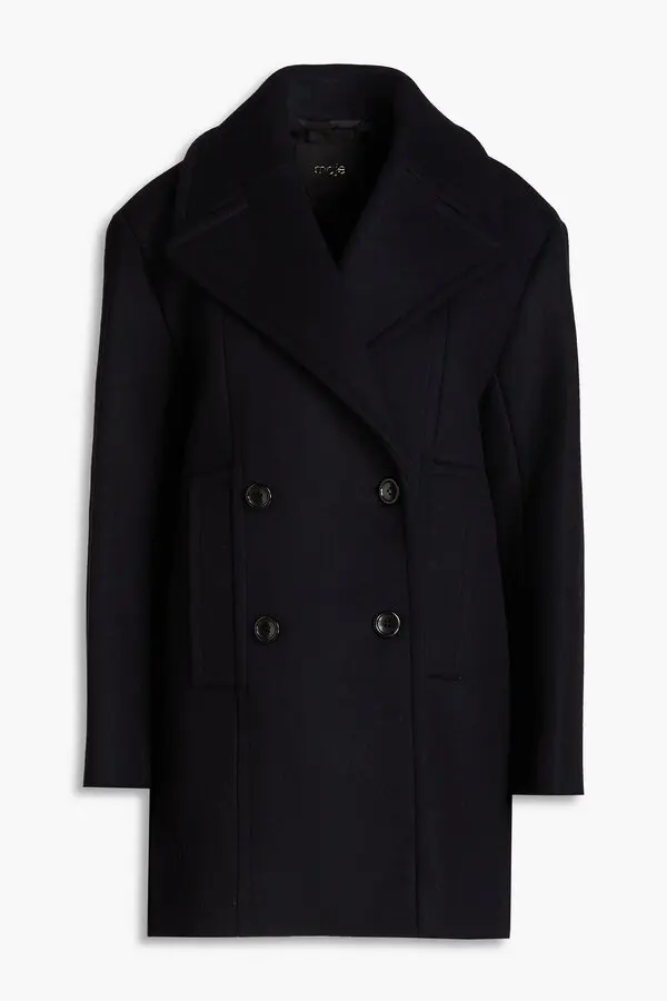 Maje Double-breasted Wool-blend Felt Coat
