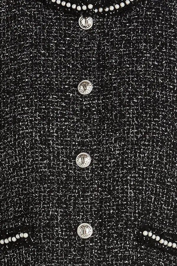Maje Bead-embellished Metallic Tweed Jacket