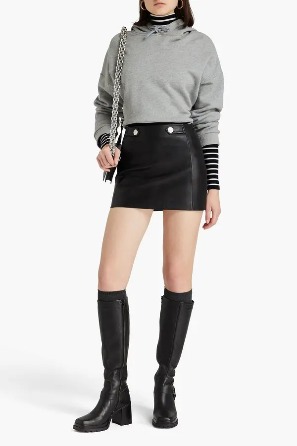 Maje Leather Mini Skirt