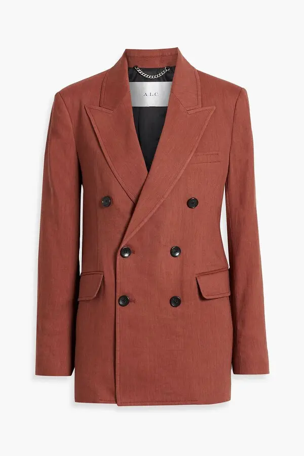 A.L.C. Declan Double-breasted Twill Blazer