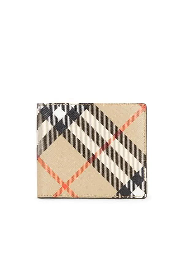 Burberry Bifold Wallet In Beige - Sand