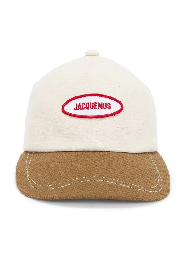 Jacquemus La Casquette Gelato Cap - Off White & Light Brown