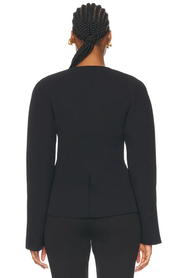 EAVES Gal Polished Crepe Blazer - Black