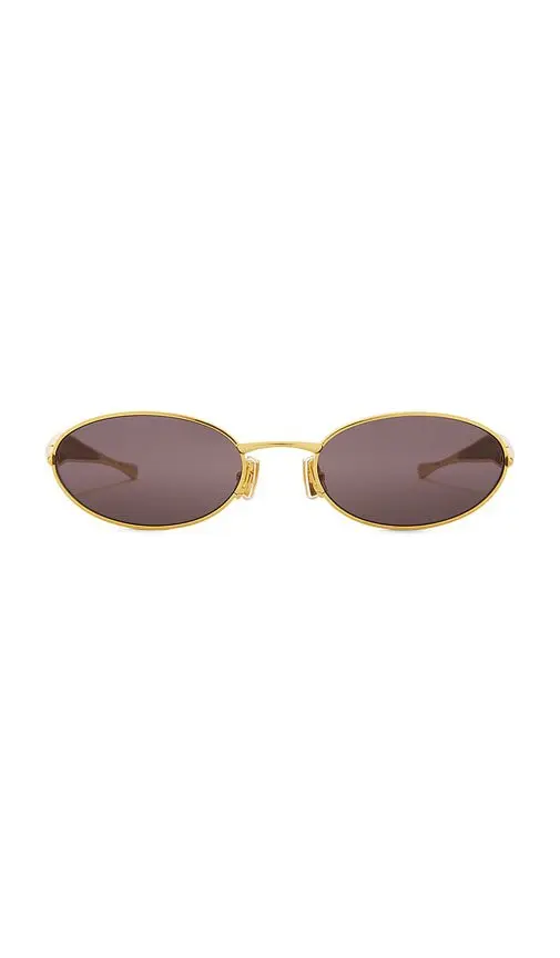 Bottega Veneta Sardine Aviator Sunglasses - Gold & Grey