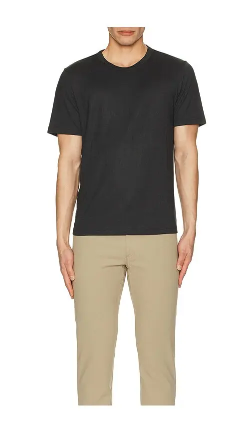 Theory Anemone Essential Tee In Black - Black Multi