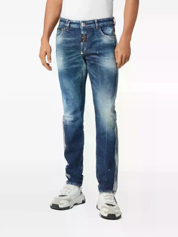 Philipp Plein Paisley Bandana Super-straight Jeans