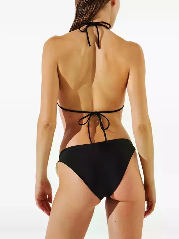 Karl Lagerfeld Dna Flower Bikini Top - Black