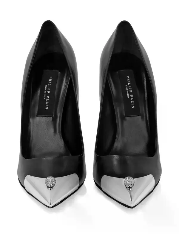 Philipp Plein 120mm Decollete Skull Pumps - Black