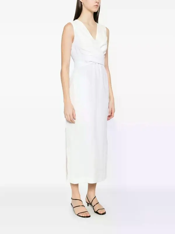 Brunello Cucinelli Twill Wrap Midi Dress