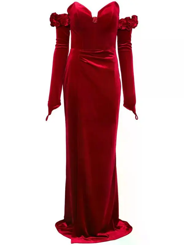 CRISTALLINI Brigitte Maxi Gown - Red