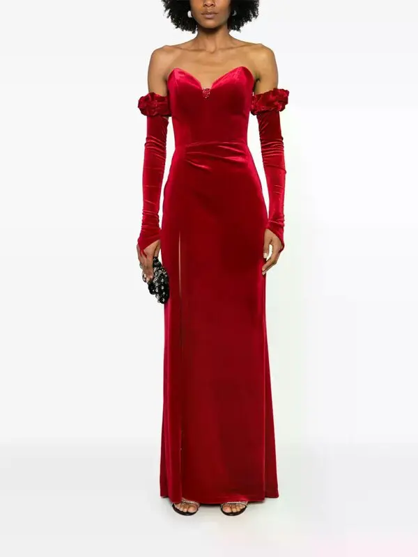 CRISTALLINI Brigitte Maxi Gown - Red
