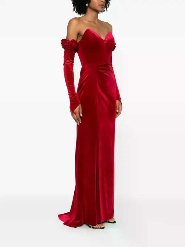 CRISTALLINI Brigitte Maxi Gown - Red