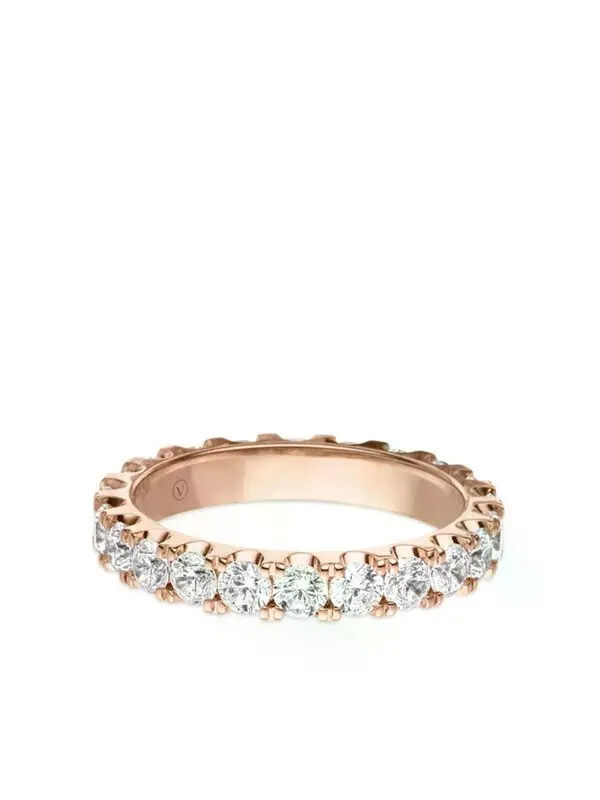 VEYNOU 18kt Rose Gold Diamond Memory Ring - Pink