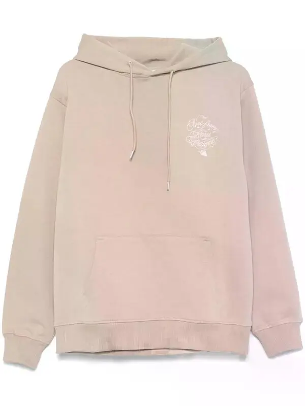 Drole De Monsieur Slogan Vignes Hoodie - Brown