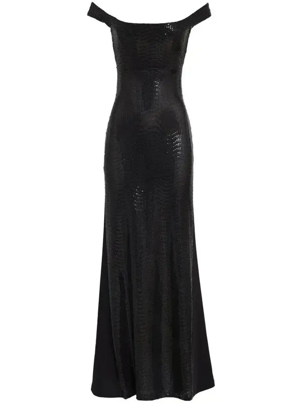 GLORIA COELHO Mesh Maxi Dress