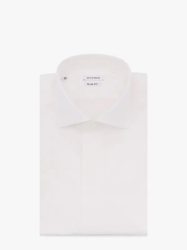 NUGNES 1920 Slim Fit Cotton Shirt - White
