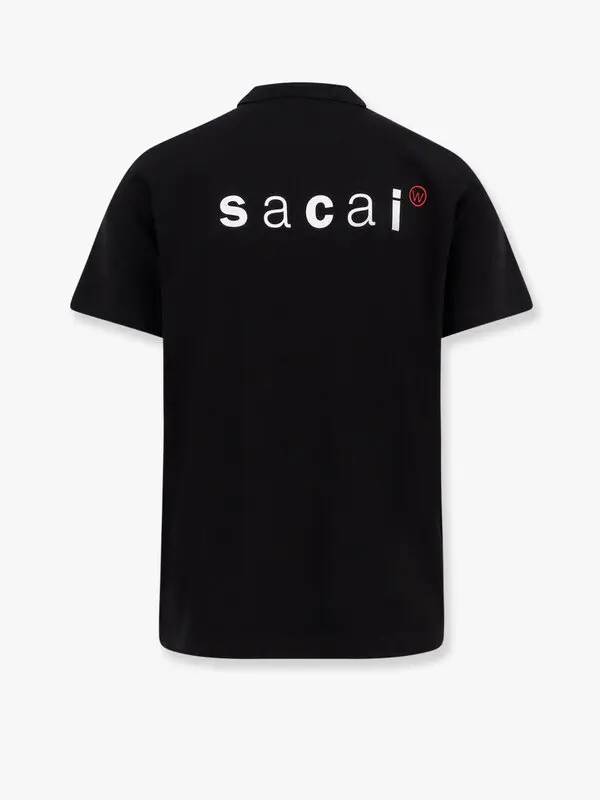 Sacai Cotton Tshirt With Logo On The Back